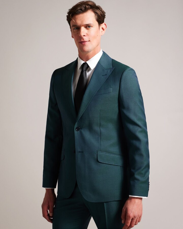 Ted Baker Wool Tonic Weave Suit Jacket in Teal-Blue - ShopStyle