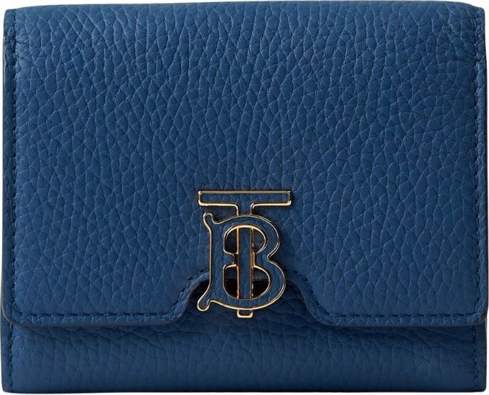 Burberry Grained Leather Tb Monogram Folding Wallet - ShopStyle