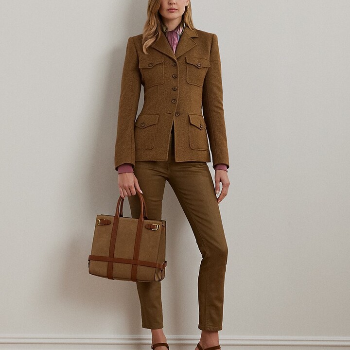 Lauren Ralph Lauren Ralph Lauren Suede & Leather Medium Devyn Tote Bag - ShopStyle
