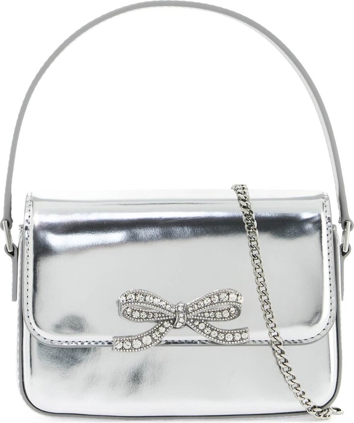 Self-Portrait Micro Laminated Leather Handbag - ShopStyle Shoulder Bags