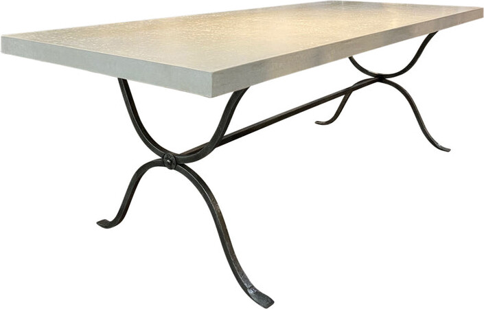 Trilogy Furniture Arles Wrought Iron Outdoor Dining Table with GRC Top ...