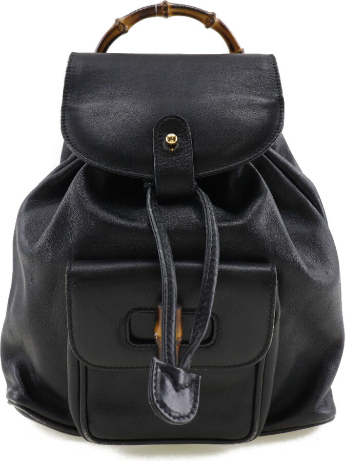 Gucci Bamboo leather backpack - ShopStyle