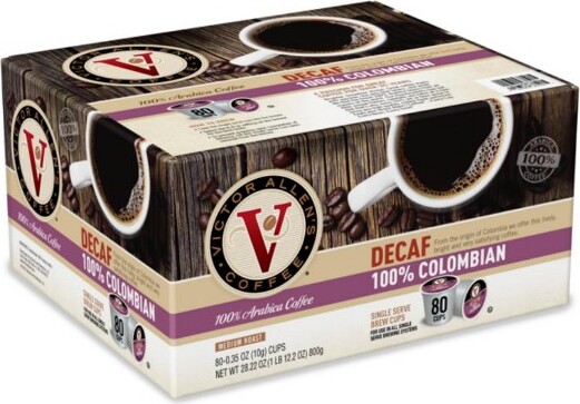 Victor Allen's Coffee Decaf 100% Colombian Single Serve Coffee Pods, 80 ...