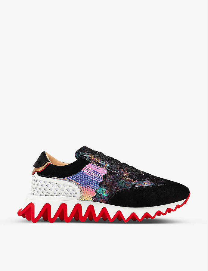 Christian Louboutin Loubishark flat sue/sue milkyw/sp arleq ...