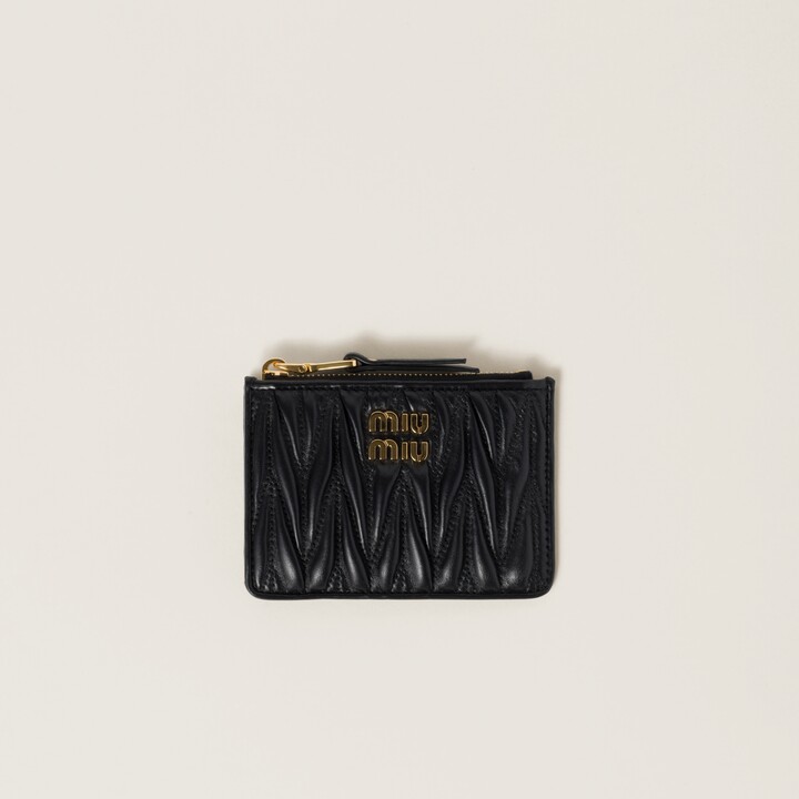 Miu Miu Matelassé nappa leather card holder - ShopStyle