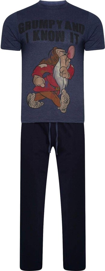 Keanu Mens Disney Grumpy and I Know It Pyjama Set -Blue/Navy - Small ...