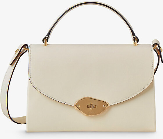 Mulberry Eggshell Lana Leather Top-handle bag - ShopStyle