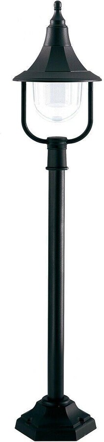 Loops Outdoor IP44 1 Bulb Short Mini Lamp Post Black Polycarbonate LED ...