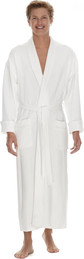 BOCA BT TERRY Boca Terry Mens Soft Waffle Knit Robe - Long Spa - ShopStyle