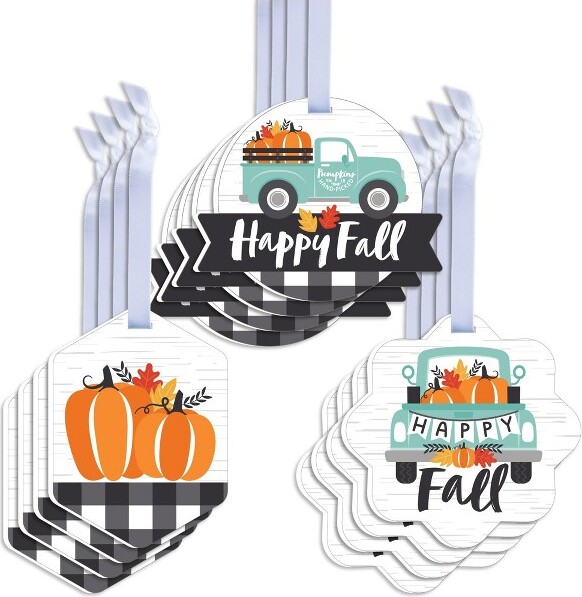 Big Dot of Happiness Happy Fall Truck - Assorted Hanging Harvest ...