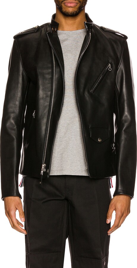 Schott Cafecto Steerhide Hybrid Cafe Racer in Black - ShopStyle Jackets
