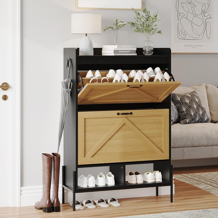 IDEALHOUSE Shoe Cabinet with 2 Flip-Up Drawers - ShopStyle