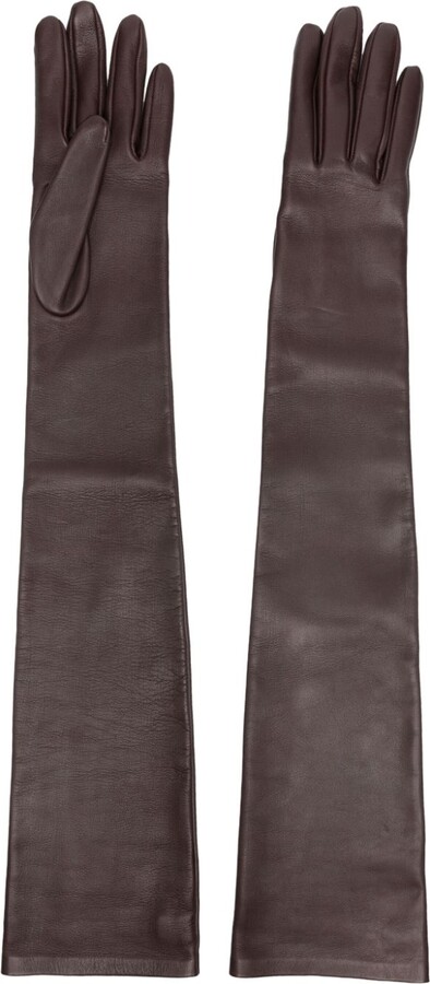 The Row Simon leather gloves - ShopStyle