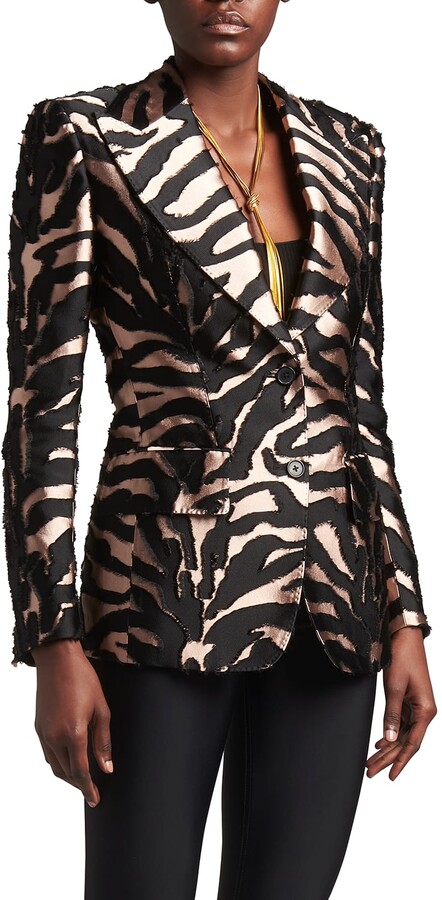 Tom Ford Tiger Fil Coupe Jacquard Blazer - ShopStyle
