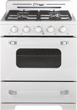 Unique Appliances Off-Grid Classic Retro 30" 4 burner 3.9 cu. ft ...