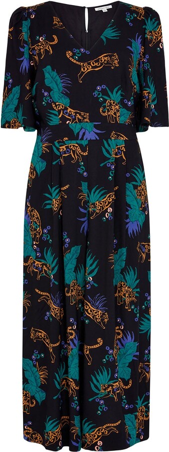 Emily And Fin Eleanor Midnight Leopard Jumpsuit - ShopStyle