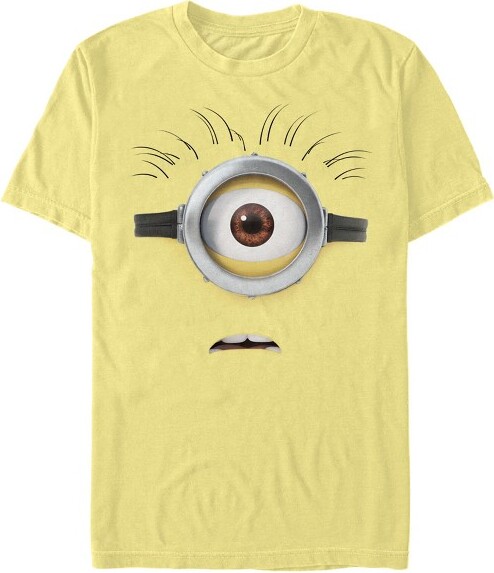 Men's Despicable Me Minions Shocked Face Minion Carl Big Face T-Shirt ...
