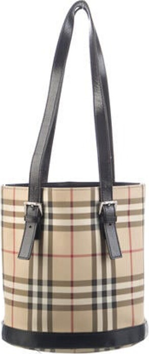 Burberry PVC House Check Bucket Bag - ShopStyle