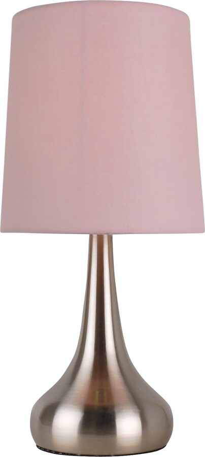 Dunelm Rimini Pink Touch Dimmable Lamp Pink - ShopStyle