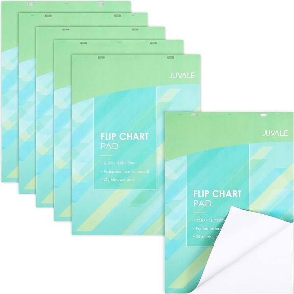 Juvale 6 Pack Easel Paper Pad, 25 Sheets Each, 2 Hole Punched for ...