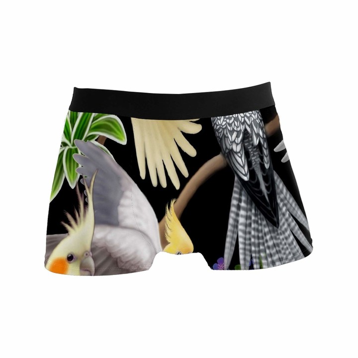 Jereee Cockatiels Budgies Birds Parrot Men's Underwear Soft Polyester ...