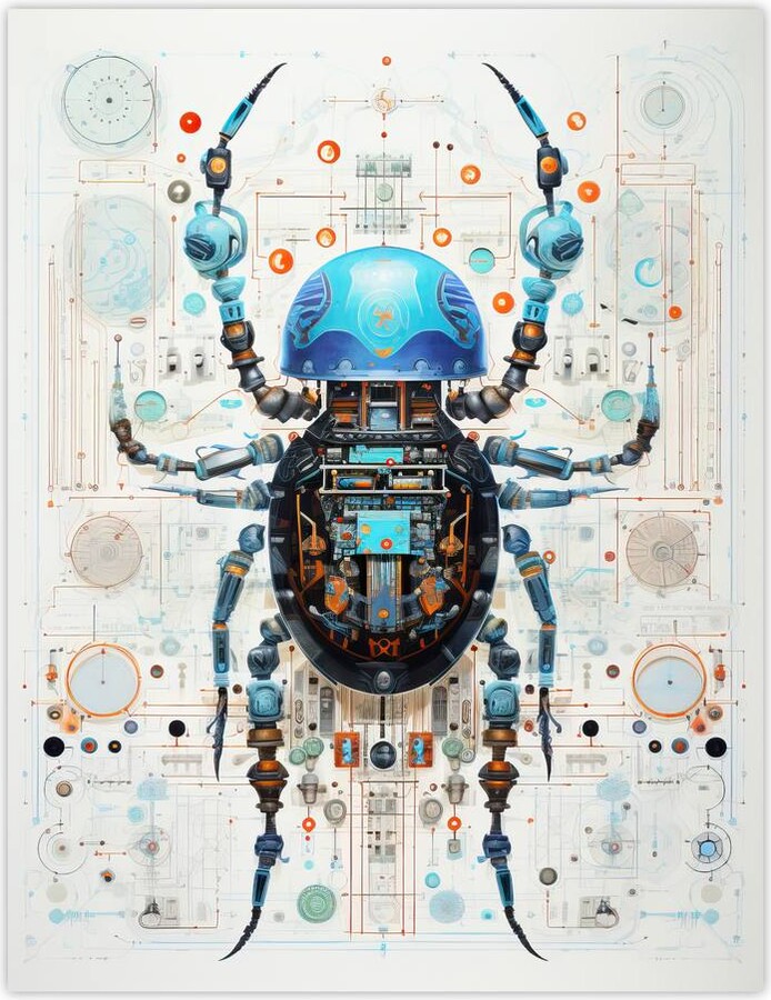 Artery8 Wall Art Print Nanobot Beetle Robot Hybrid Secret Military ...