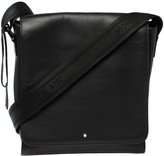 Montblanc Black Leather Meisterstuck North South Messenger Bag - ShopStyle