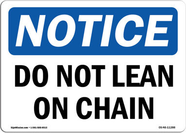 SignMission Do Not Lean on Chain Sign - ShopStyle Desks