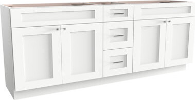 Disar 84" Double Bathroom Vanity Base Only in White - ShopStyle Sinks & Washstands