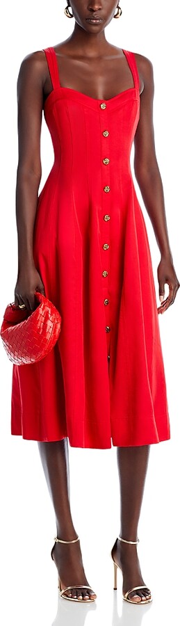 Aqua x Liat Baruch Button Front Midi Dress - 100% Exclusive - ShopStyle