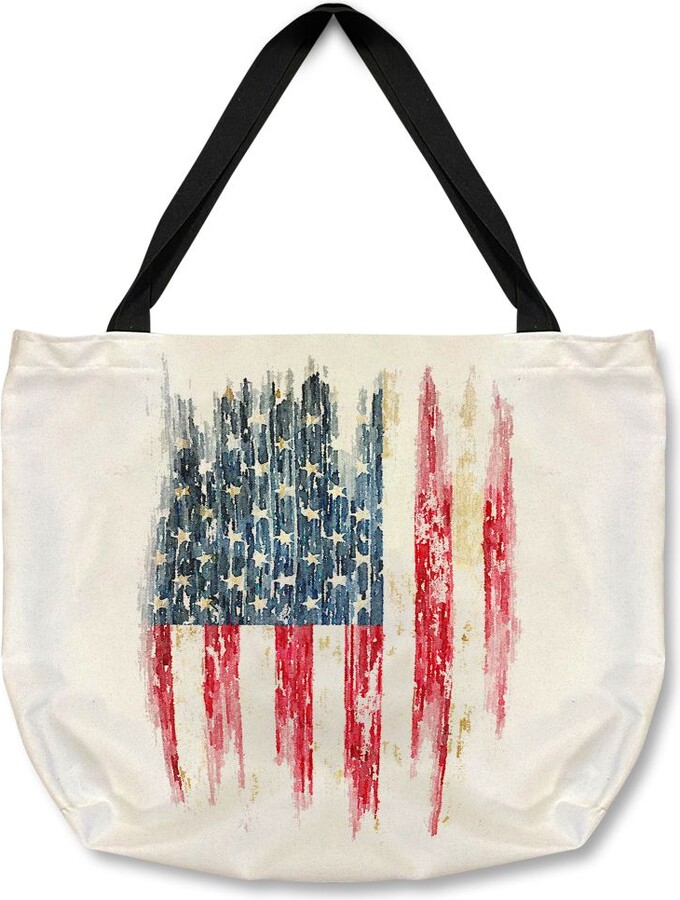 Benjamin Tate Design American Grunge Flag Tote bat - ShopStyle