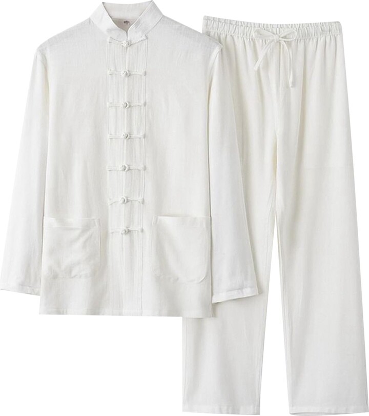 WAZHAKU Tracksuit Men's Sports Suit Two Piece Tang Suit Traditional ...