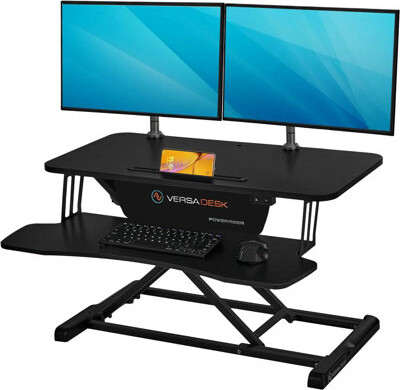 Inbox Zero Marecz 40" Standing Desk Converter, Power Riser Electric ...