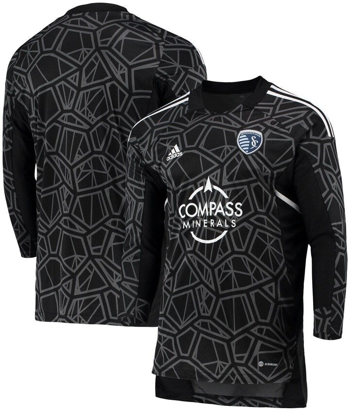 adidas Men's Black/White Sporting Kansas City Goalkeeper Jersey ...