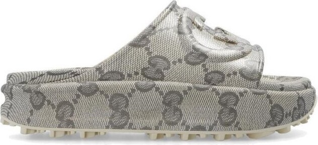 Gucci Monogram Motif Platform Slides - ShopStyle Flip Flop Sandals