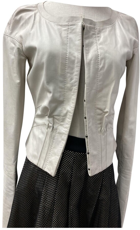 Gucci White Leather Jackets - ShopStyle