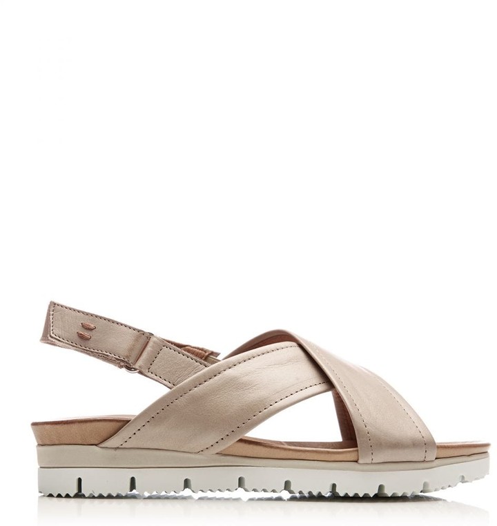 Shoon Sh Irada Taupe Leather - ShopStyle Sandals