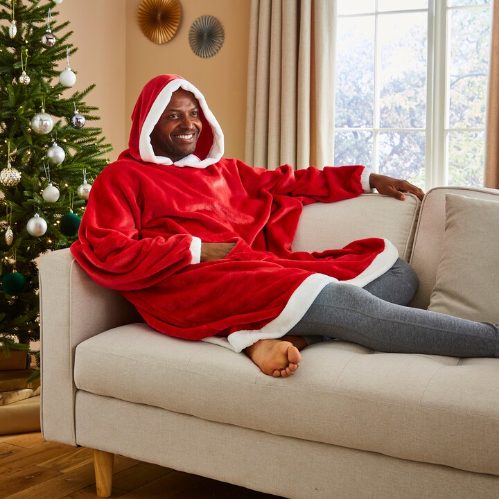 Dunelm Santa Oversized Hoodie Red - ShopStyle Throws