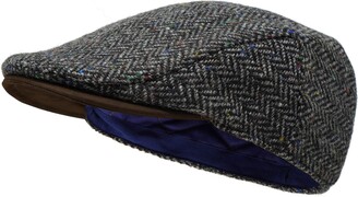 Borges & Scott The Sloan – Irish Tweed and Nubuck Leather Flat Cap ...