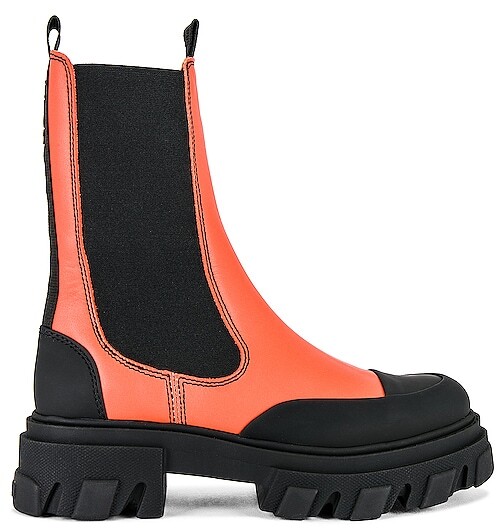 Ganni Cleated Mid Chelsea Boot - ShopStyle