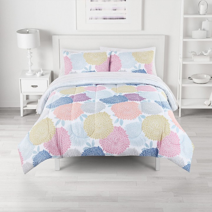 The Big One Haley Floral Reversible Comforter Set with Sheets ...