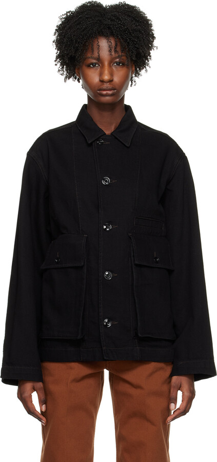 Lemaire Black Boxy Denim Jacket - ShopStyle