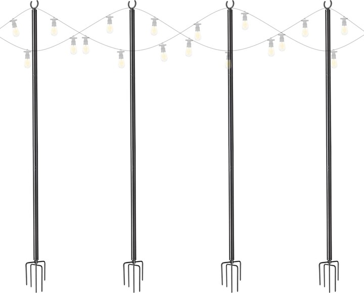 Yescom 10 Ft String Light Pole Outdoor Metal Pole Aluminum Patio ...