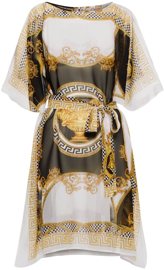 Versace La Coupe Des Dieux printed silk kaftan - ShopStyle Swimsuit ...