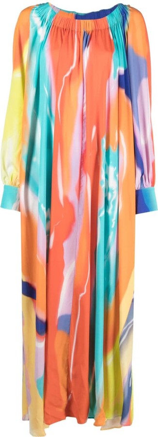 Stine Goya Ruby abstract-print maxi dress - ShopStyle