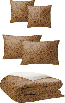 The Tailor's Bed Copper Cranberry Standard Cotton 5 Piece Bedspread Set ...