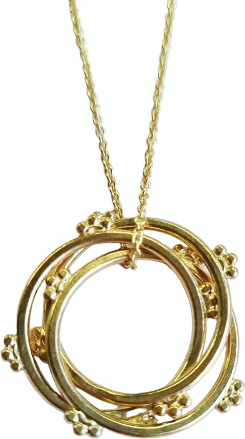 Posh Totty Designs - Yellow Gold Plated Crown Russian Ring Necklace ...