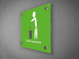 Etsy Keep Clean Sign, Trash Bin Glass Recycling Garbage Door Plaque ...