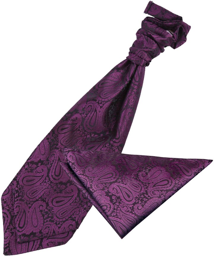 DQT New Paisley Purple Men's Cravat and Hanky Set - ShopStyle Ties