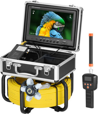 VEVOR Sewer Camera 165 ft/50 m Self-Leveling Drain Duct Camera with ...